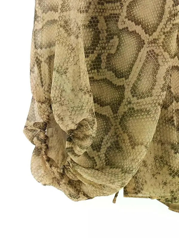 Andamane Python-printed Tie Playsuit