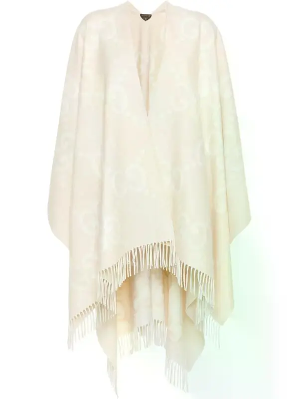 Gucci Jumbo-gg Cashmere Cape - Neutrals
