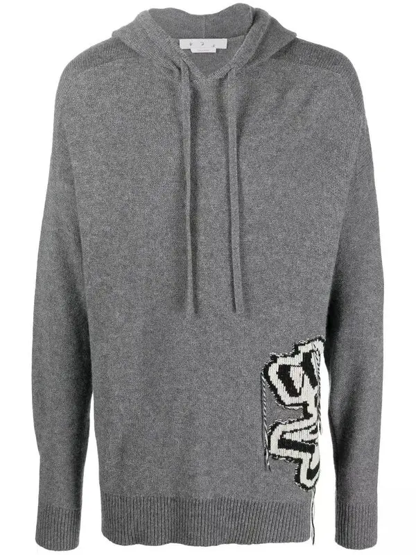 Off-White Intarsia-knit Hoodie