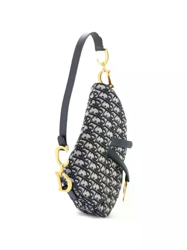 Dior Saddle Handbag Oblique Canvas Medium - Blue