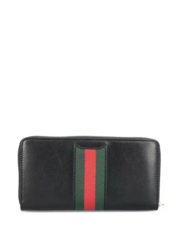 Gucci Horsebit Web Zip-around Wallet