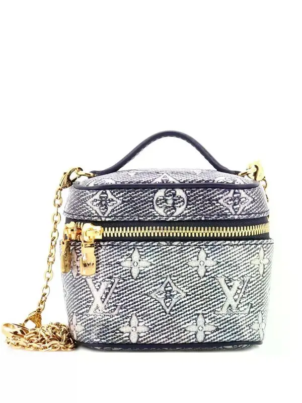 LOUIS VUITTON Vanity Case Monogram Jacquard Canvas Micro Satchel - Blue