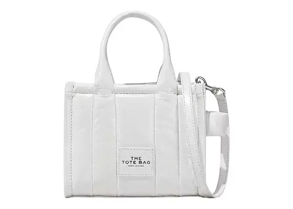 Marc Jacobs The Shiny Crinkle Micro Tote - White
