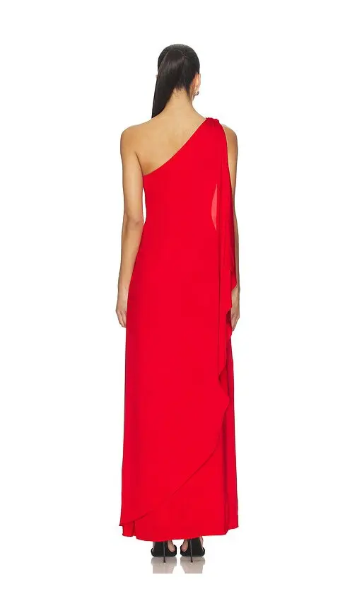 Ronny Kobo One-shoulder Draped Dress