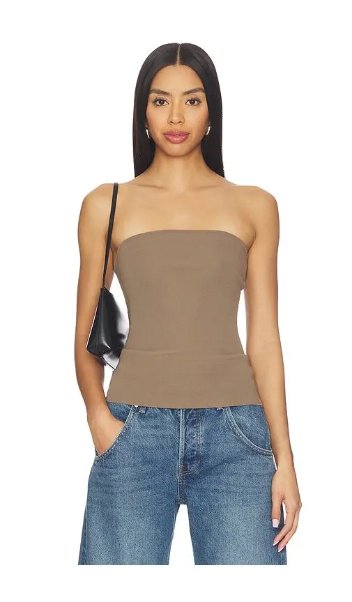 ENTIRE STUDIOS Bandeau Top - Tan