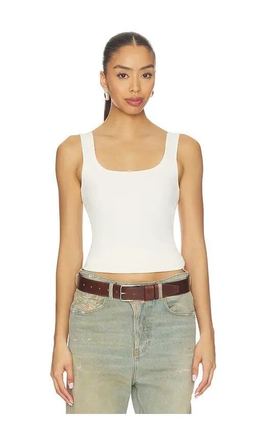 ENTIRE STUDIOS Squared Neck Top - Ivory