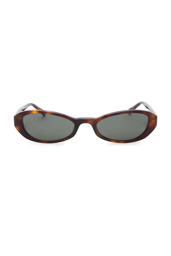 Saint Laurent Bayonetta Oval Sunglasses - Havana & Grey