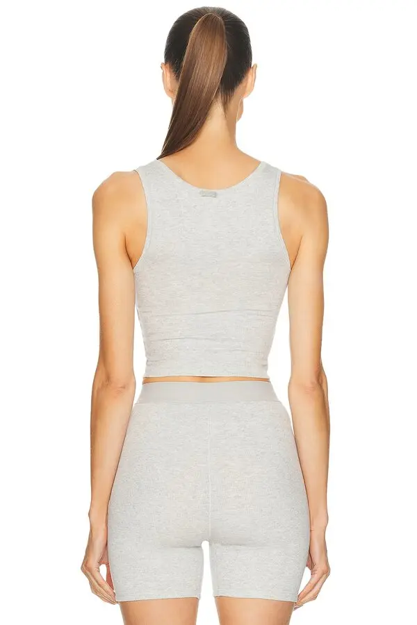 SKIMS Cotton Rib Tank Top - Light Heather Grey