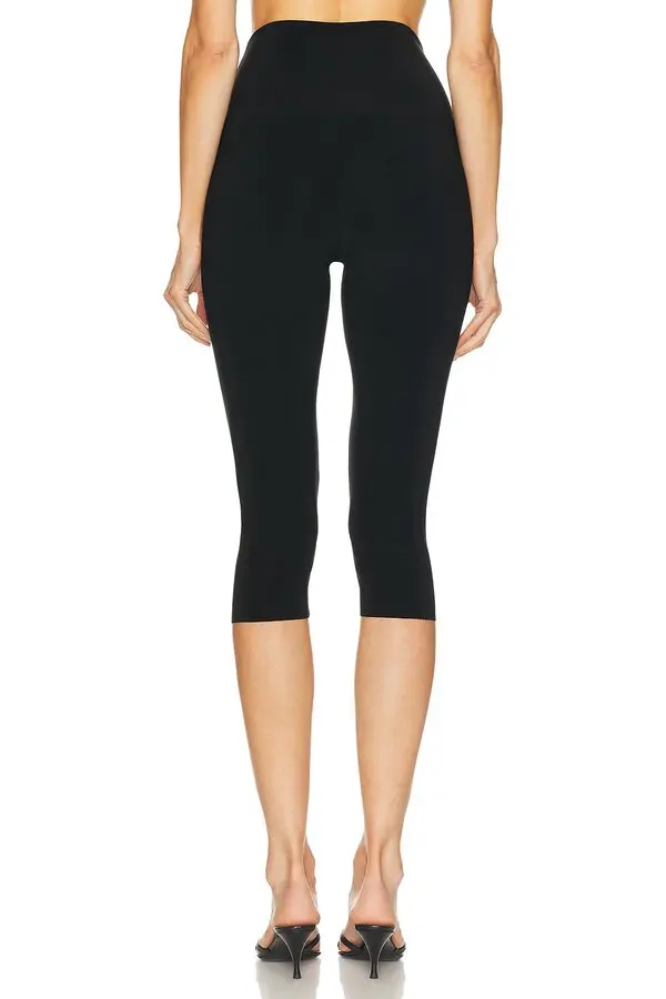 Norma Kamali Pedal Pusher Capri Leggings - Black