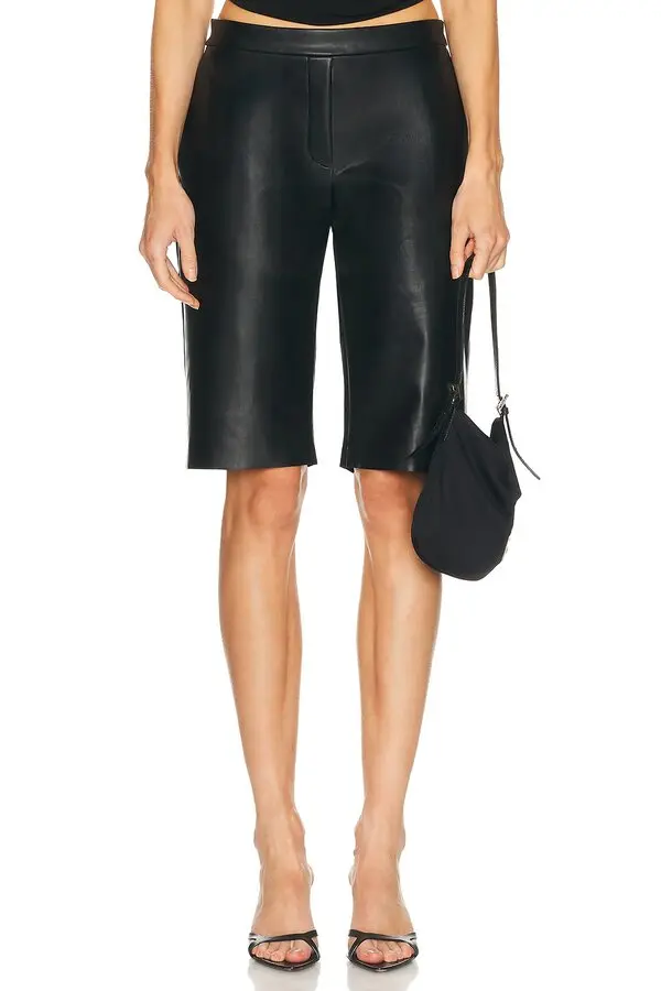 Norma Kamali Flat Front Bermuda Short