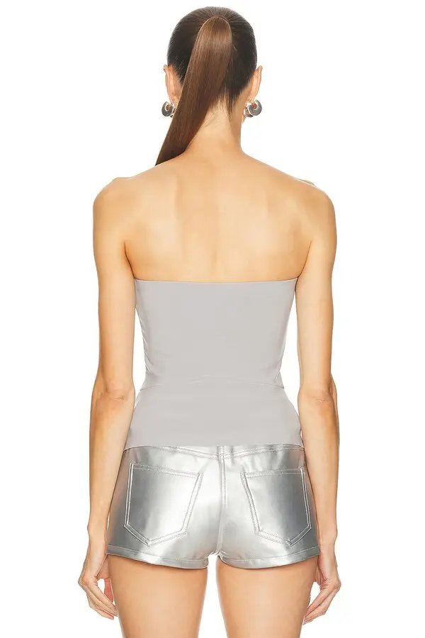 Norma Kamali X Lifestyle Strapless Top - Grey