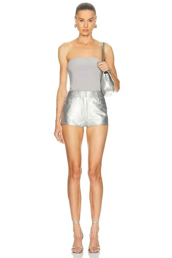 Norma Kamali X Lifestyle Strapless Top - Grey