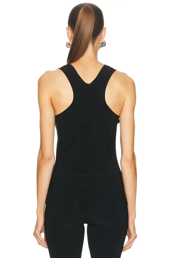 Norma Kamali X Lifestyle Racerback Tank Top - Black