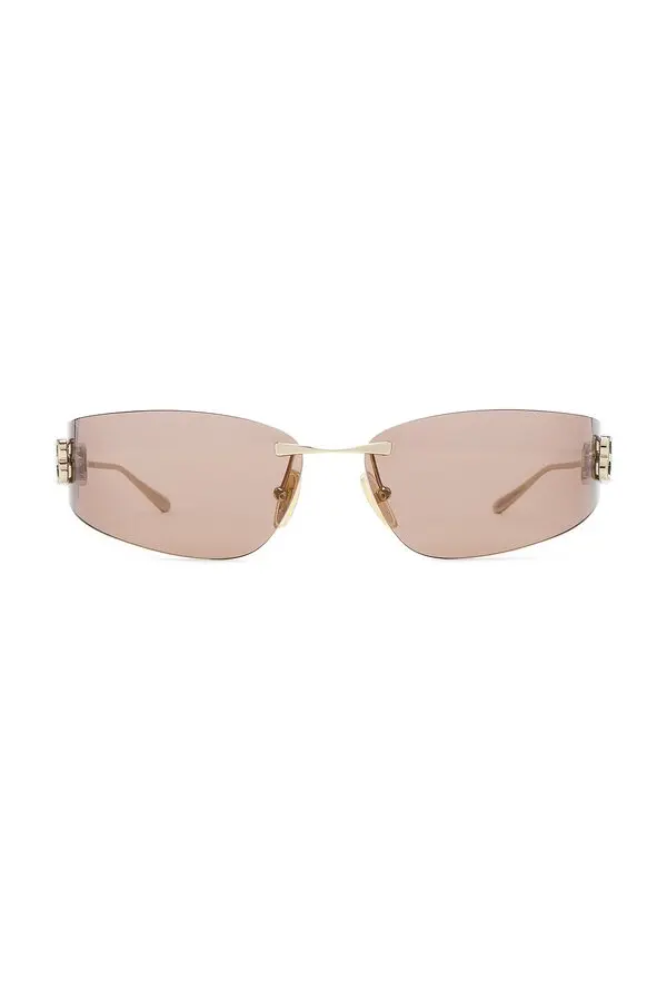 Balenciaga Gossip Sunglasses - Gold & Brown