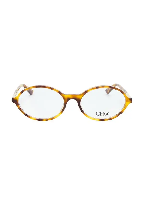 Chloé Judy Round Optical Eyeglasses - Havana & Transparent