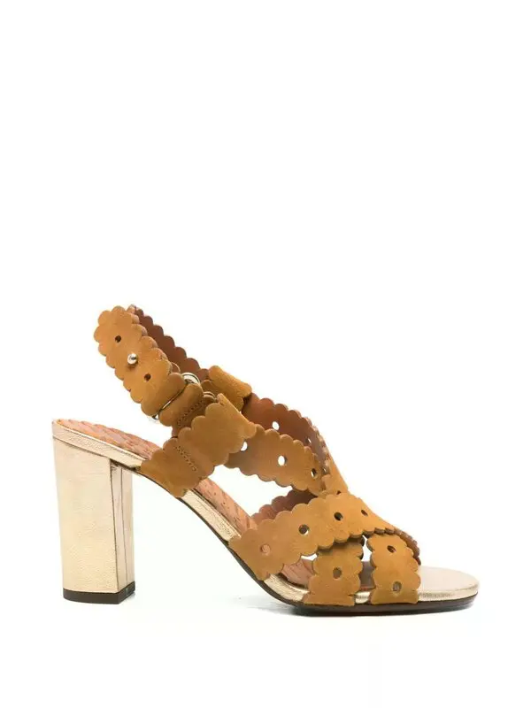 Chie Mihara Scalloped Biby Sandals - Brown