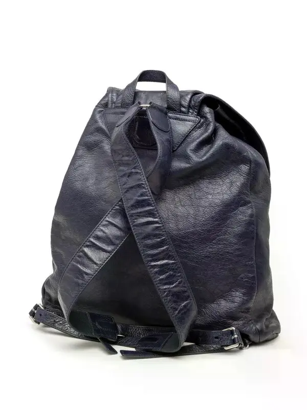Balenciaga 2003-2022 Lambskin Motocross Classic Traveler Backpack - Blue