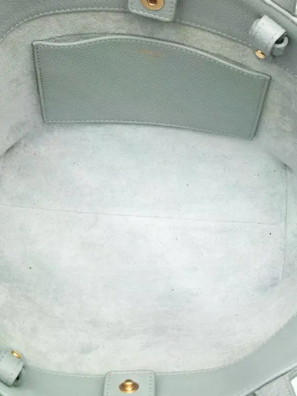 Celine 2024 Mini Grained Calfskin Cuir Triomphe Cabas Anais Tote - Grey
