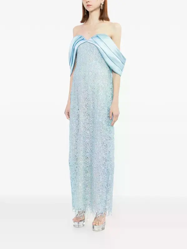 SAIID KOBEISY Guipure Midi Dress