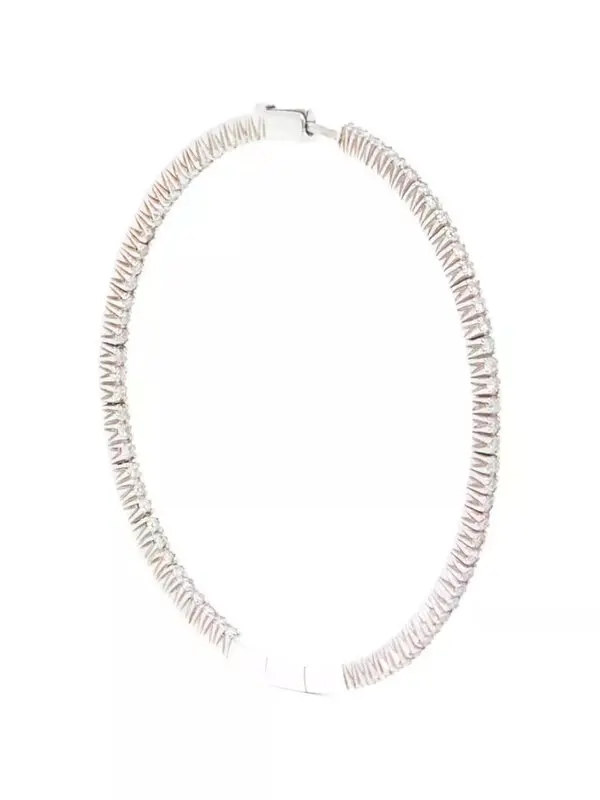 REWIND VINTAGE AFFAIRS Pavé Hoop Earrings - Silver