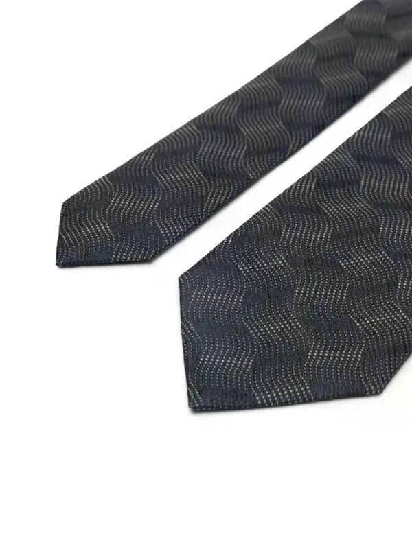 Emporio Armani Patterned Neck Tie - Blue