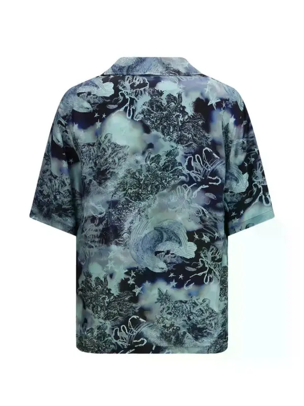 Off-White Printed Bowling Shirt - Blue
