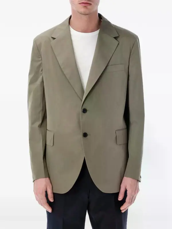 Prada Button Poplin Blazer