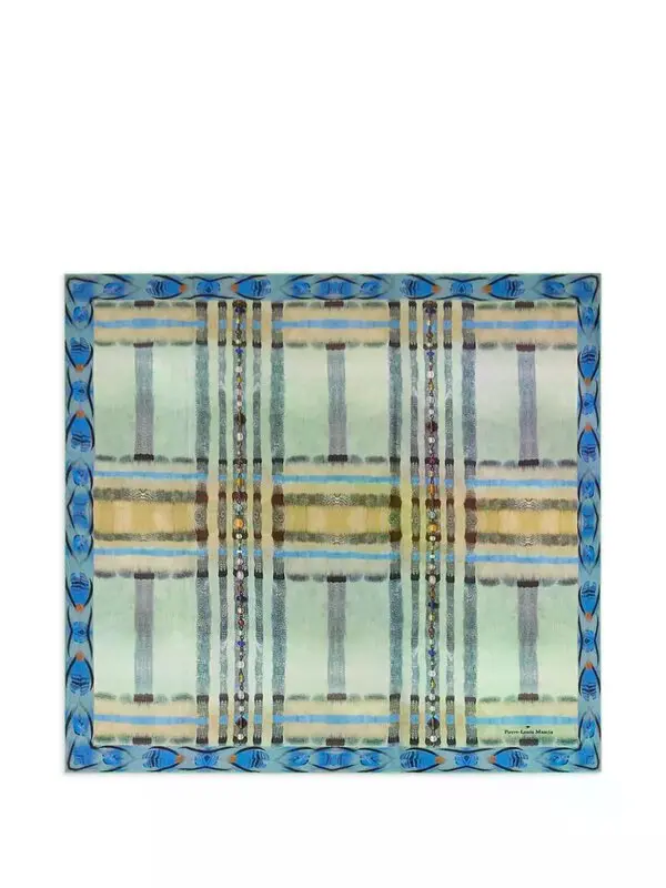 PIERRE-LOUIS MASCIA Aloeuw Silk Bandana Scarf - Blue