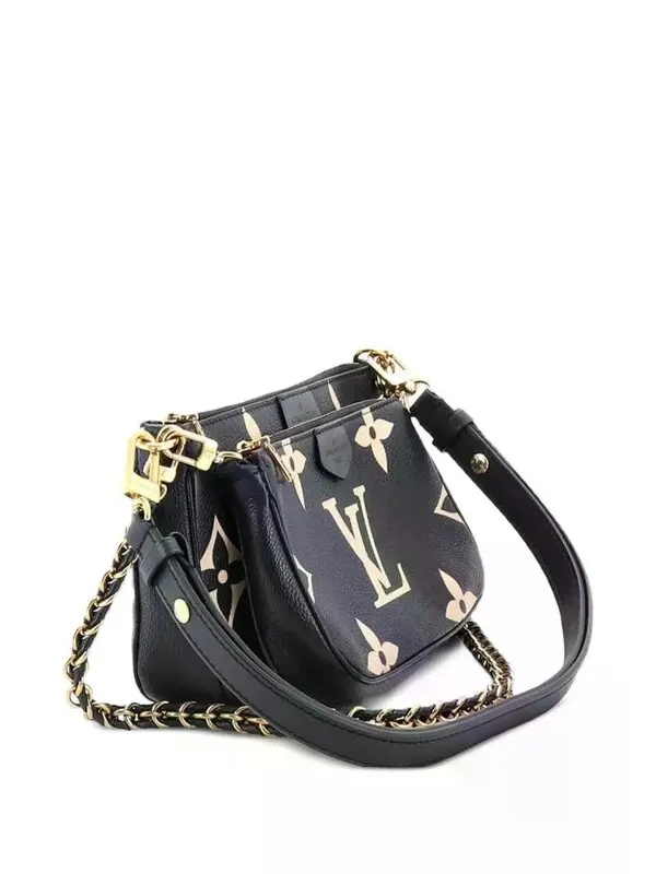 LOUIS VUITTON Multi Pochette Accessoires Bicolor Monogram Empreinte Giant Crossbody Bag - Black