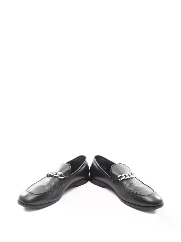JIMMY CHOO 2000s Chain Leather Loafers