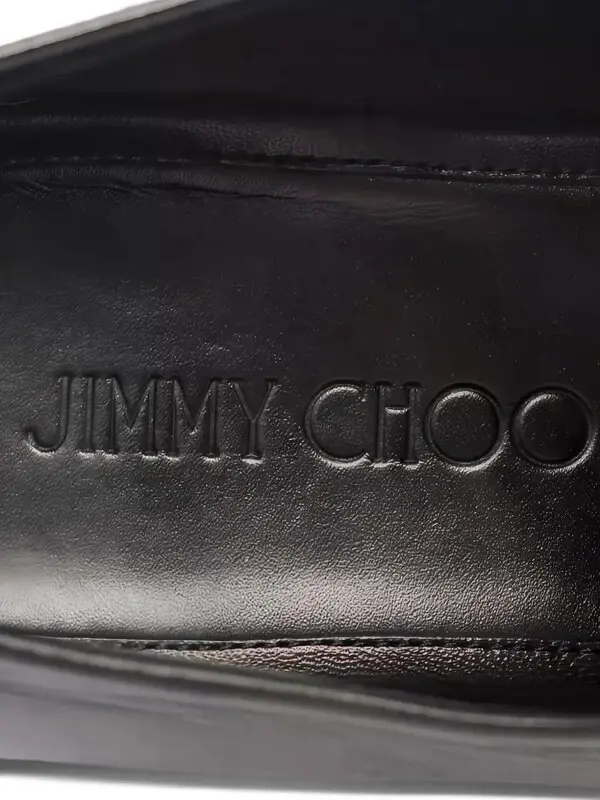 JIMMY CHOO 2000s Chain Leather Loafers