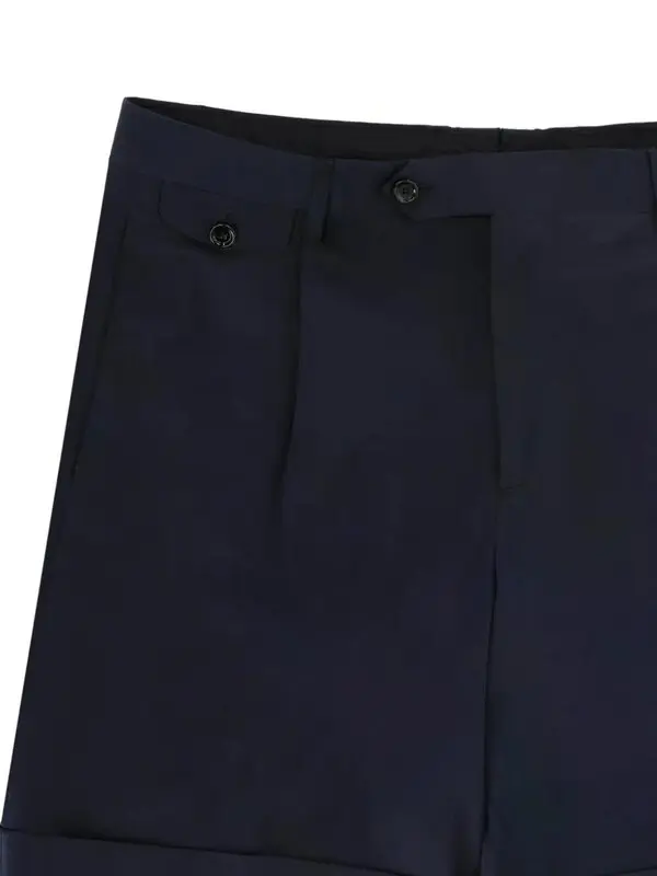 LARDINI Pleated Cuffed Trousers