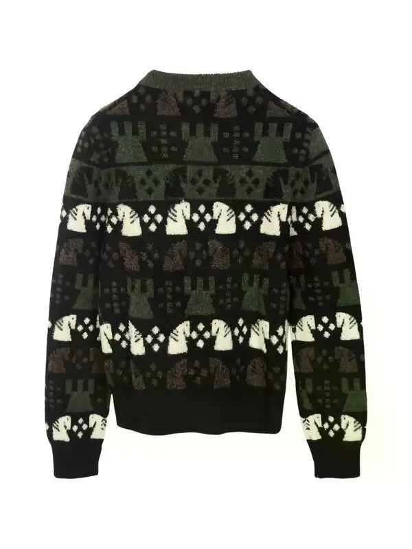 Burberry Crew-neck Horse Pattern Sweater