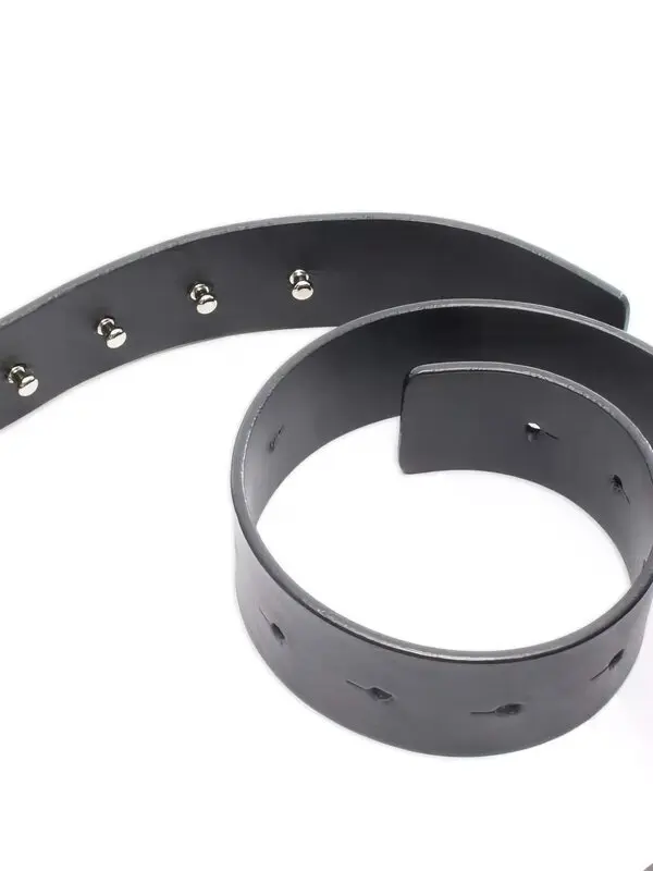 Versace 2000s Medusa-plaque Leather Belt