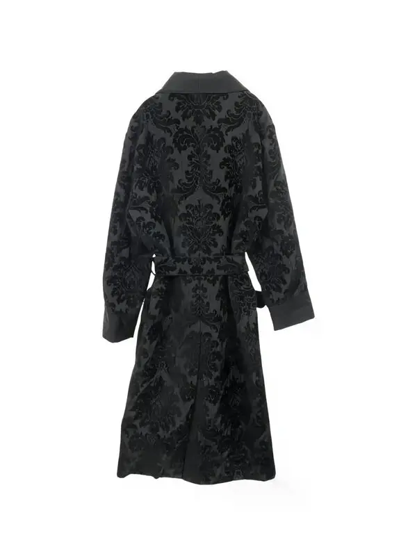 Dolce & Gabbana Damask Pattern Belted Coat