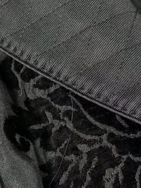 Dolce & Gabbana Damask Pattern Belted Coat