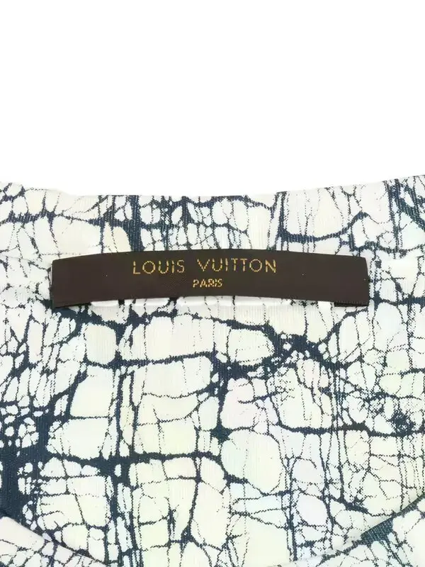 LOUIS VUITTON 2000s Cotton Pattern Crew Neck T-shirt