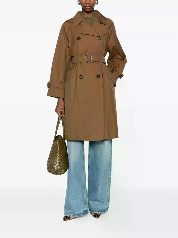 Max Mara Double-breasted Belted Coat - Brown