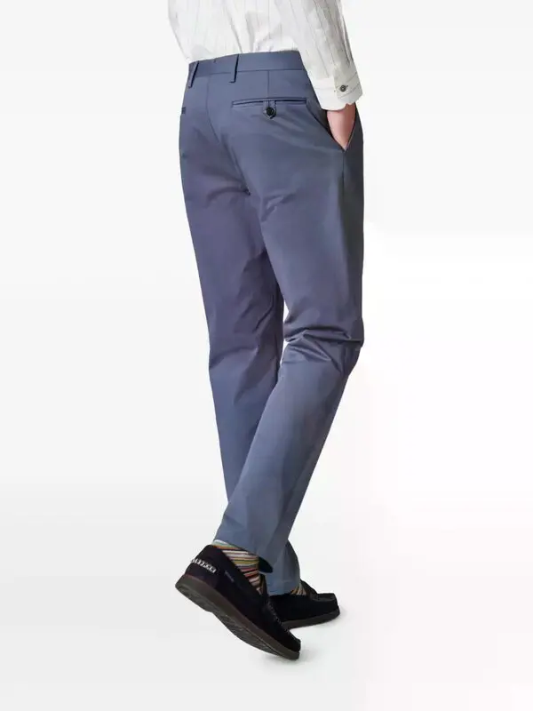 Paul Smith Button-fly Organic Cotton-blend Trousers