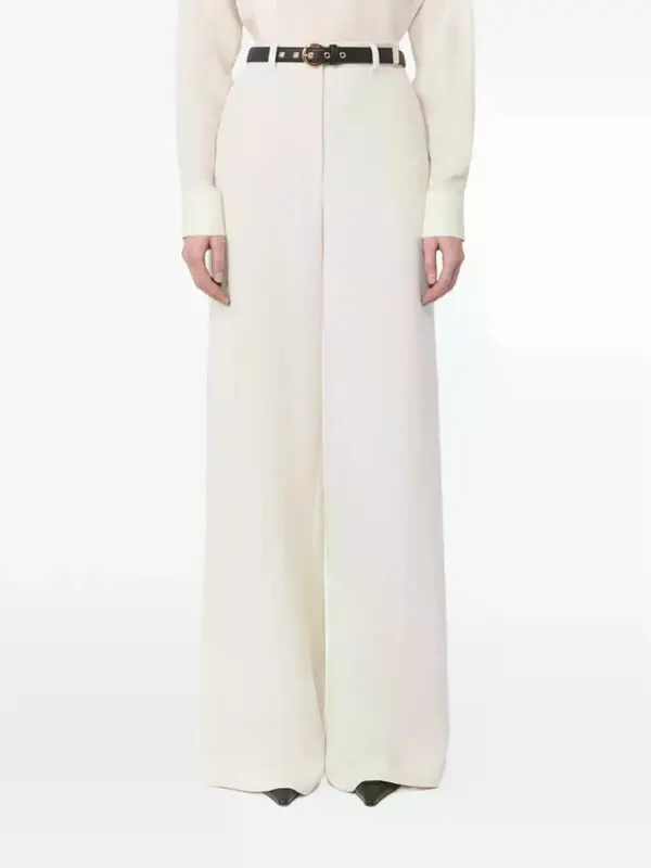 Max Mara Belted Wide Leg Trousers - Neutrals