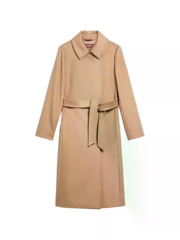 Max Mara Belted Wool Coat - Neutrals