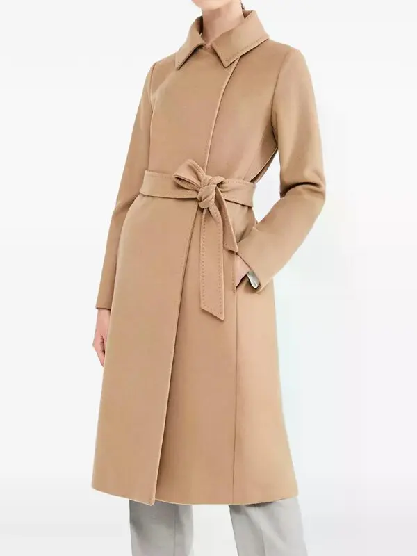 Max Mara Belted Wool Coat - Neutrals