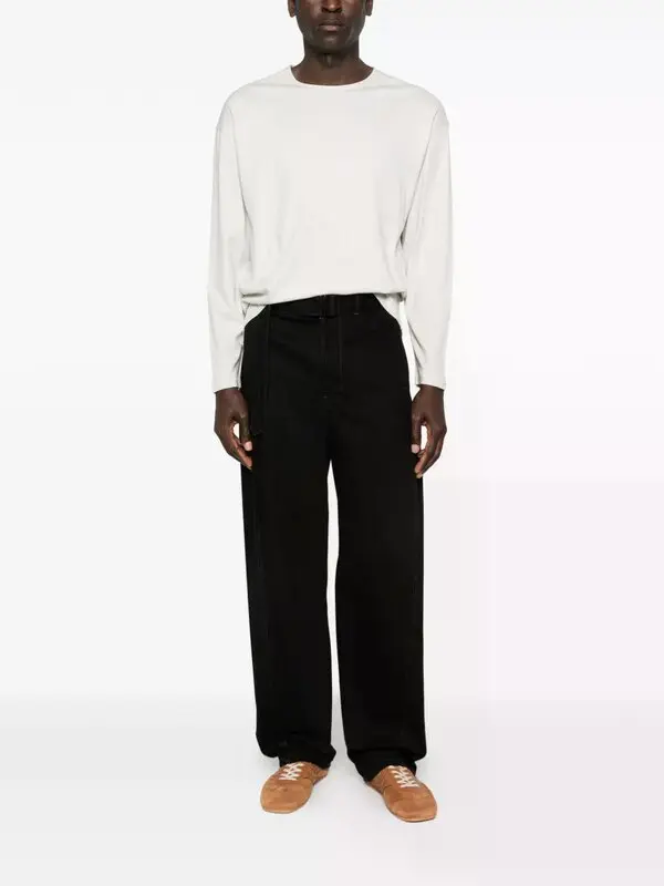 LEMAIRE Long-sleeved T-shirt In Cotton Silk - Neutrals