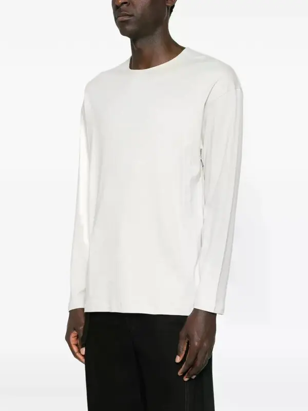 LEMAIRE Long-sleeved T-shirt In Cotton Silk - Neutrals