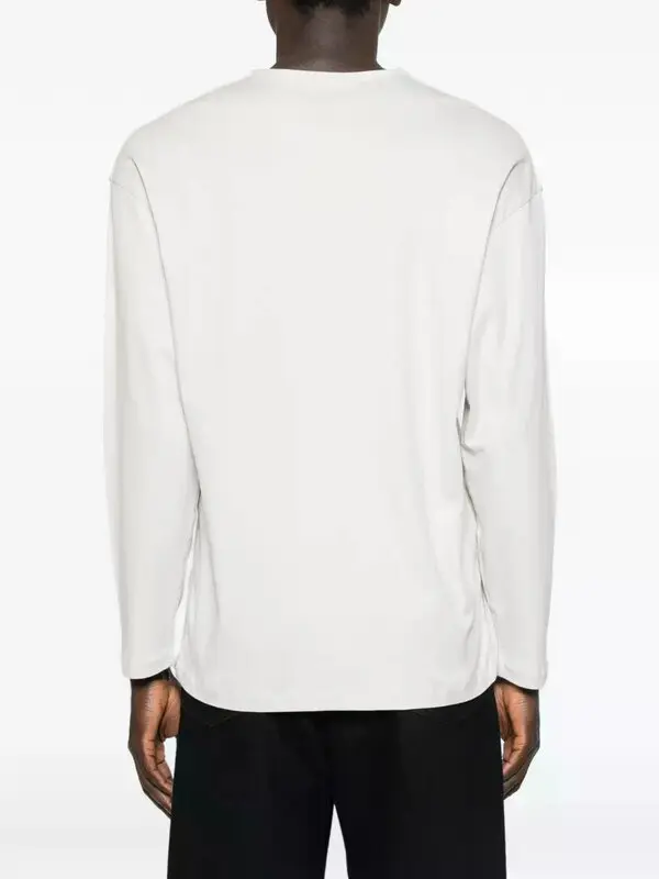 LEMAIRE Long-sleeved T-shirt In Cotton Silk - Neutrals