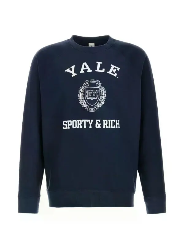 SPORTY & RICH Logo-print Sweatshirt - Blue