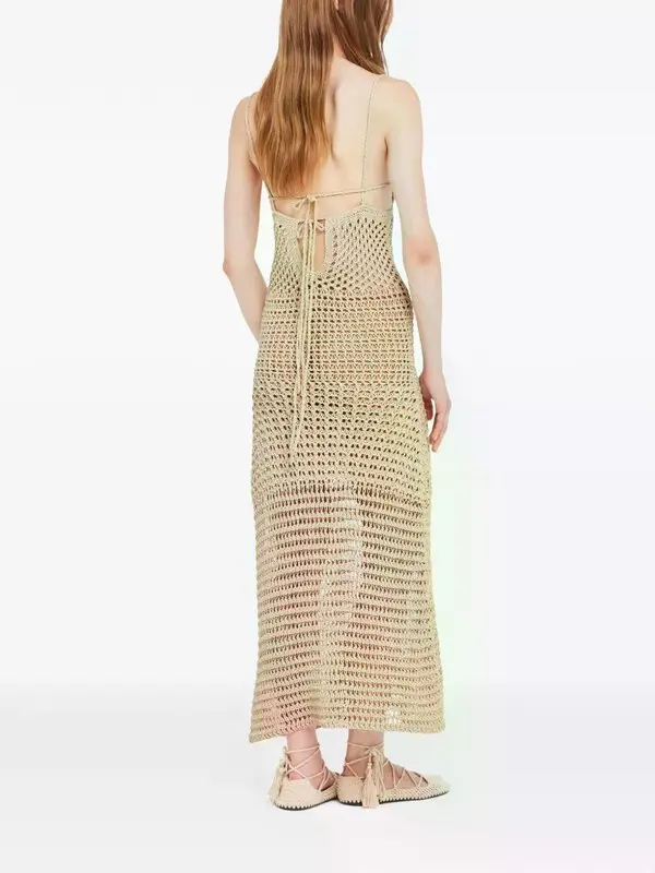 alanui crochet dress Alanui Crochet Knit Midi Dress
