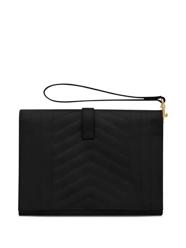 Saint Laurent Envelope Clutch Bag - Black