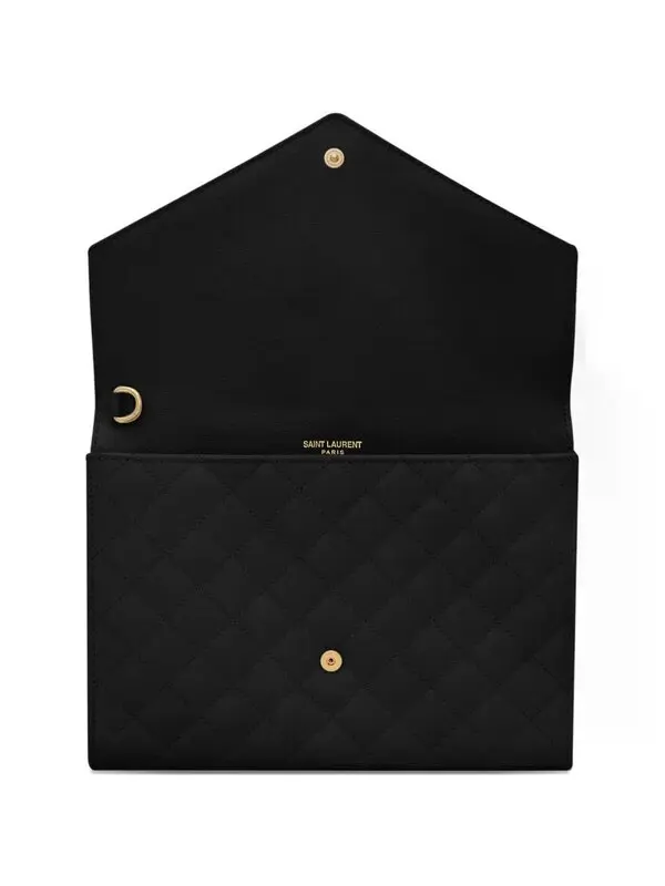 Saint Laurent Envelope Clutch Bag - Black