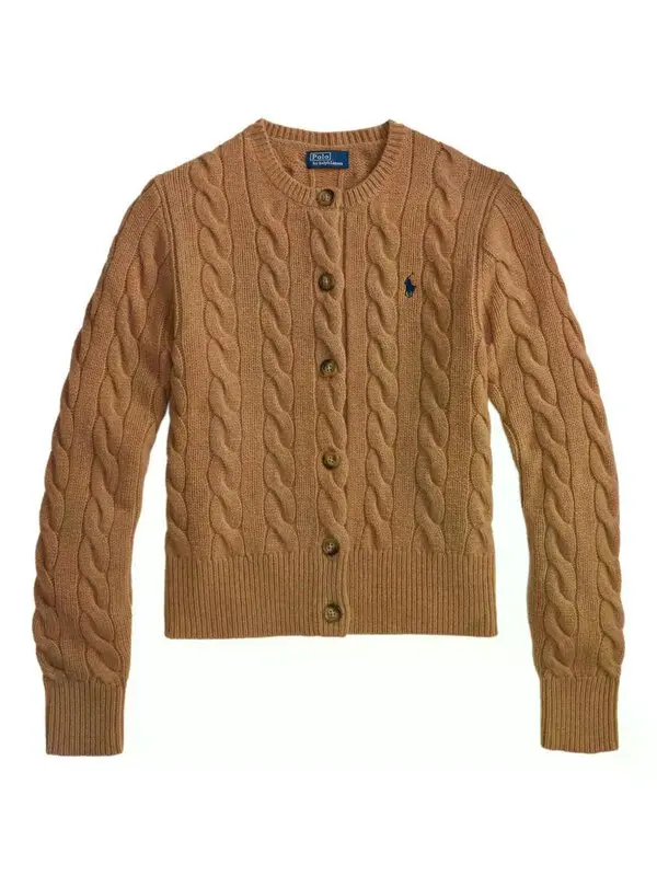 Polo Ralph Lauren Cable-knit Cardigan With Rib-knit Trims